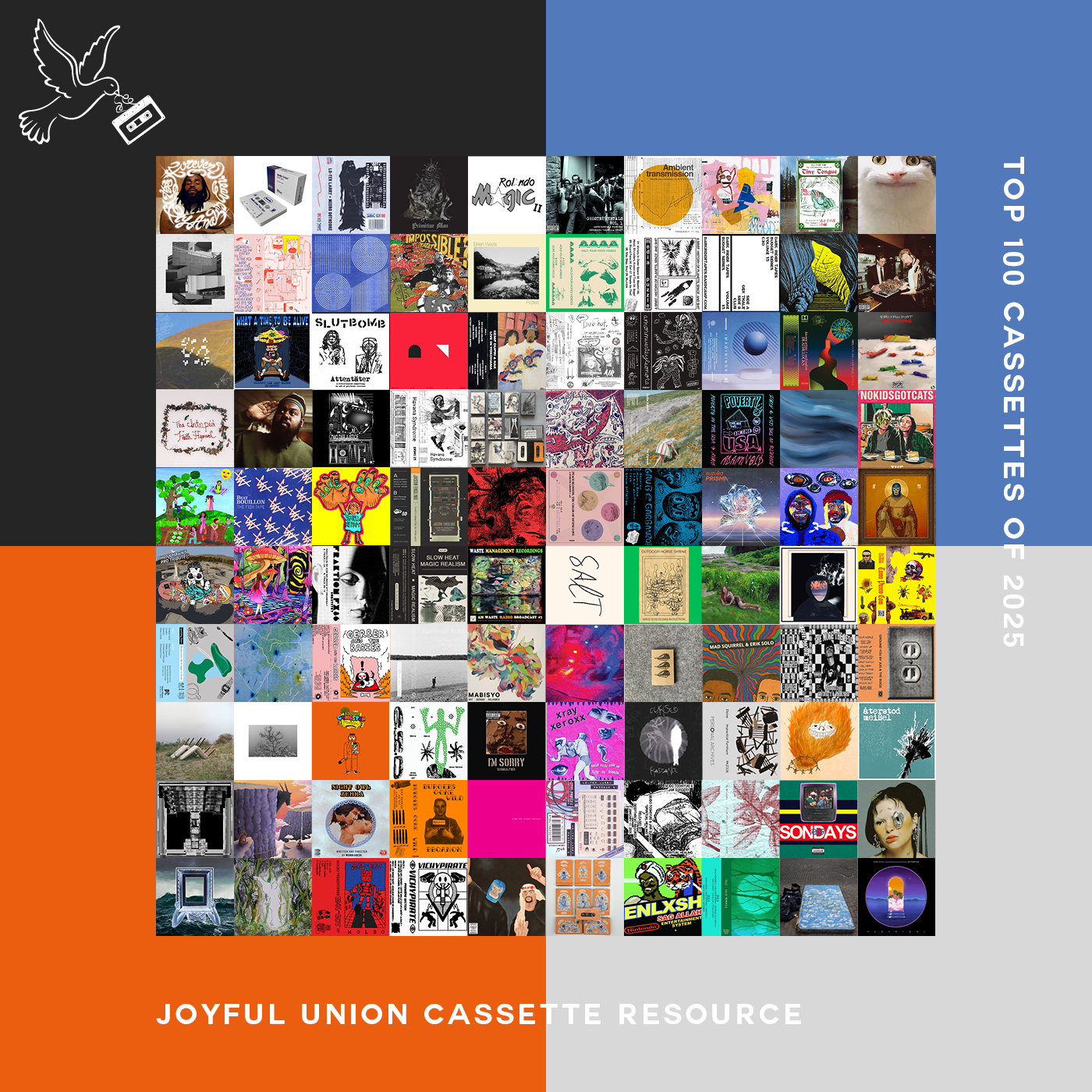 Joyful Union Top 100 Cassettes of 2025 – Joyful Union Cassette Resource
